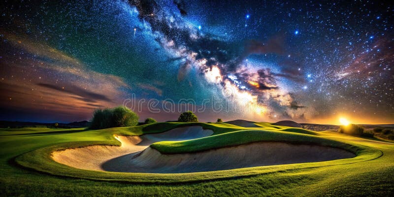 Starry Night Golf a Dramatic Nighttime Encounter with a Challenging ...