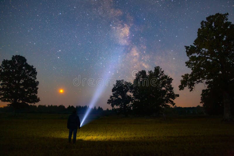 Starry night stock image. Image of astronomer, astronomy - 152673191