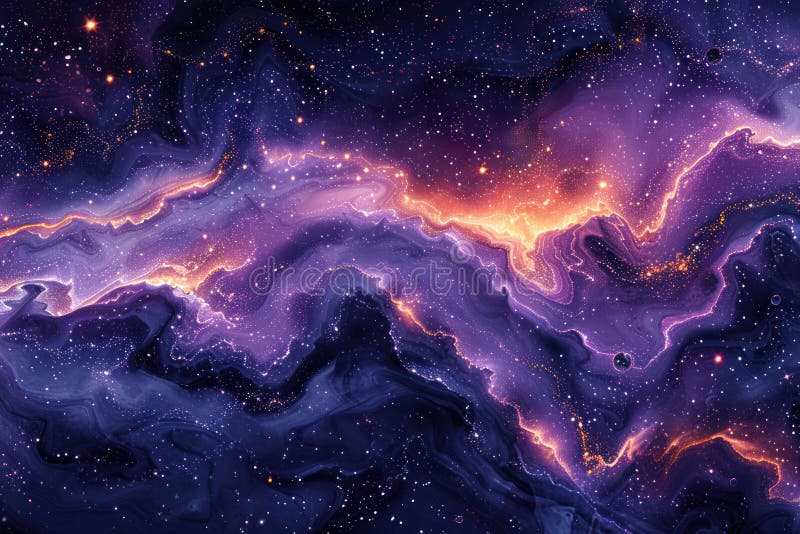 Starry Night Marble Vector Pattern with Magical Stars Texture Stock ...