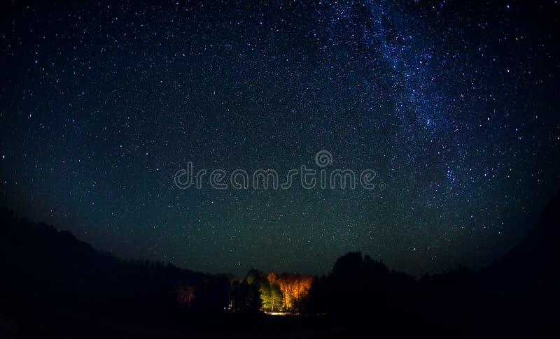 Starry Night with Milky Way Stock Photo - Image of galaxy, glow: 78047090