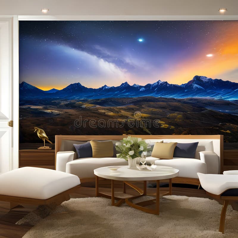 489 Starry Night Mountains: a Breathtaking and Celestial Background ...