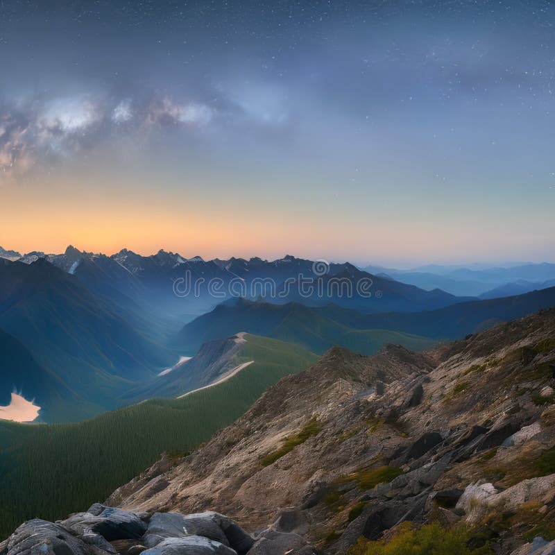 489 Starry Night Mountains: a Breathtaking and Celestial Background ...