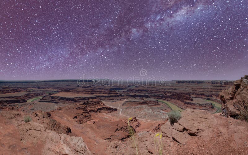 Starry Night Over Dead Horse Point, Utah - USA Stock Photo - Image of ...