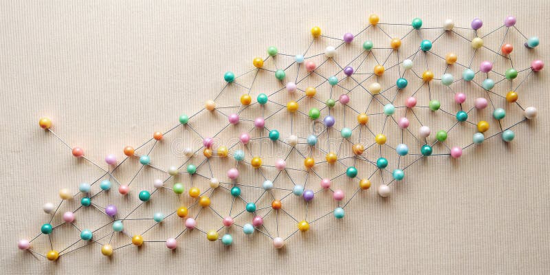 Starry Night Pastel Pushpin Constellation Art a Whimsical Display of ...