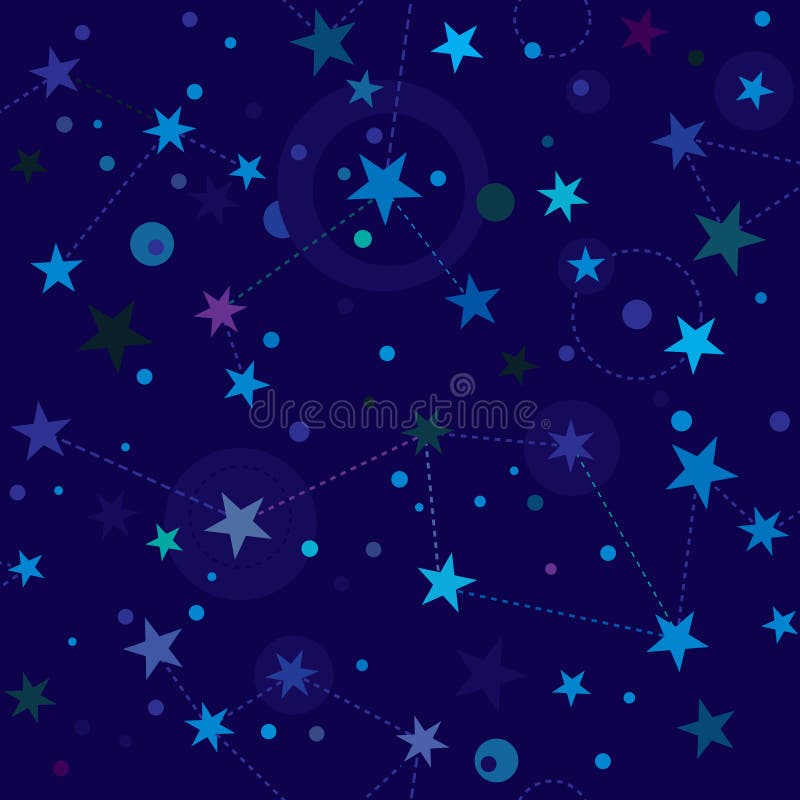 Starry Night Pattern Swatch Stock Vector - Illustration of galaxy ...