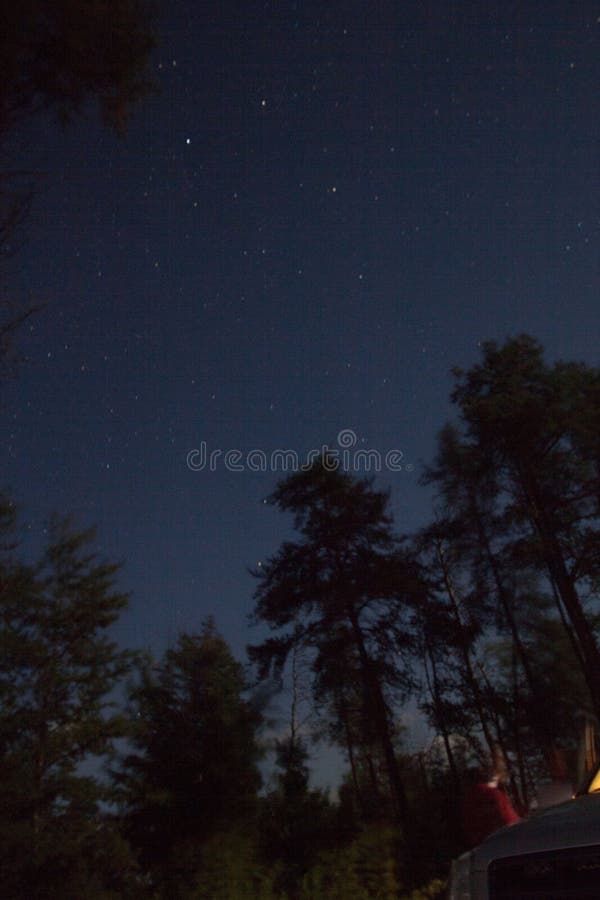 View of Starry Night Skies in Michigan Stock Photo - Image of heavens ...