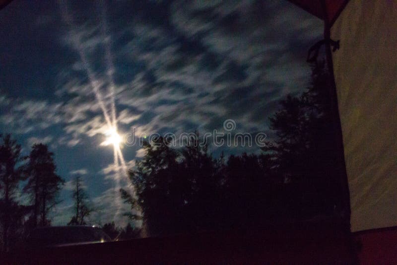 View of Starry Night Skies in Michigan Stock Photo - Image of night ...