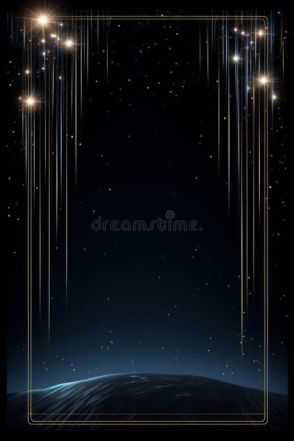 A Starry Night Sky with a Starry Background and a Square Frame Stock ...