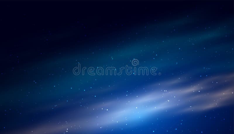 Starry Night Sky Banner Journey To the Universe Stock Vector ...