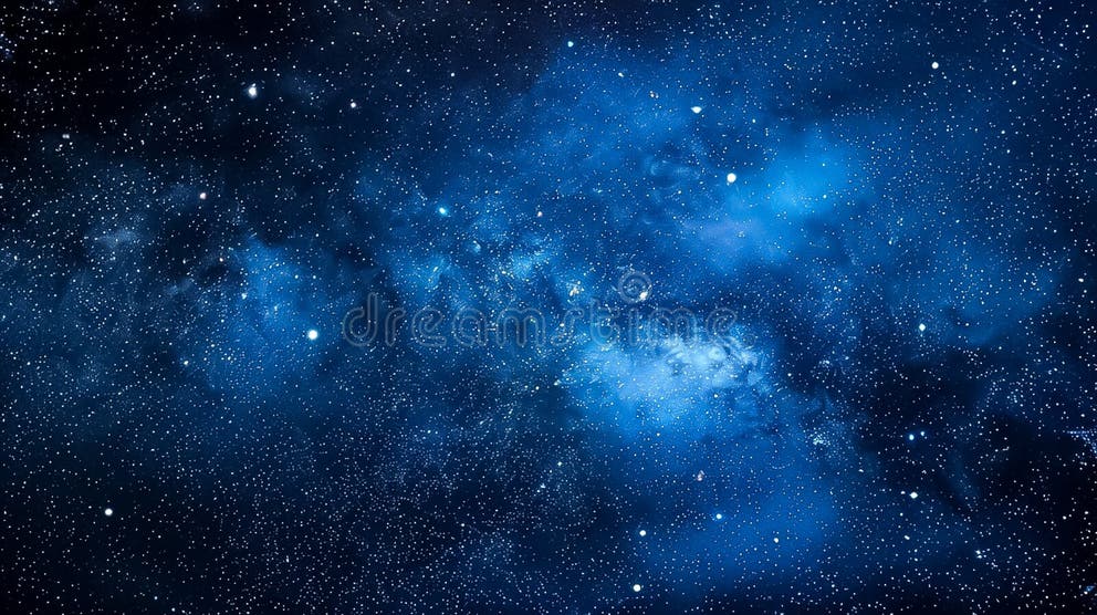 Starry Night Sky Repeated a Clear Night Sky Stock Illustration ...