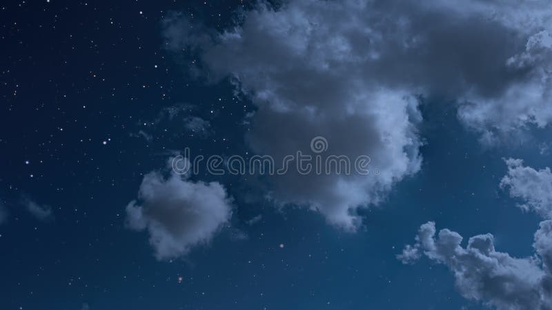 Starry Night Sky with Clouds Stock Photo - Image of fantasy, dark: 256740500