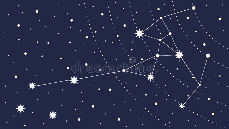 Starry Night Sky Constellation, Vector Design Generative AI Stock ...