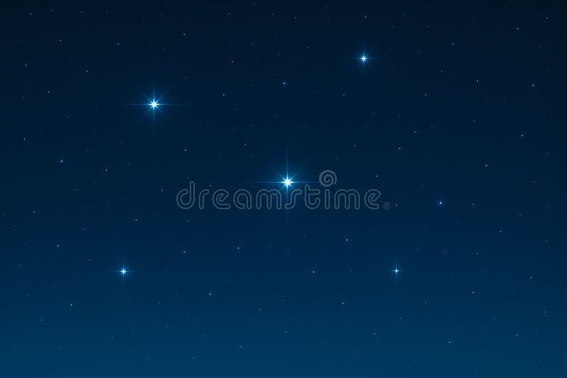 Starry Night Sky Digital Illustration with Glowing Celestial Bodies and ...