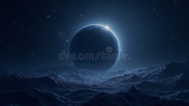 Starry Night Sky with Empty Circular Space Shooting Stars and Cosmic ...