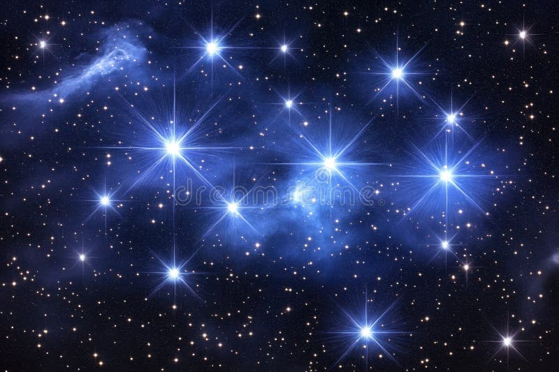 Starry Night Sky Filled Bright Celestial Objects Deep Space Stock ...