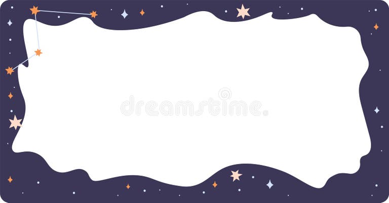 Starry Night Sky Frame stock illustration. Illustration of galaxy ...