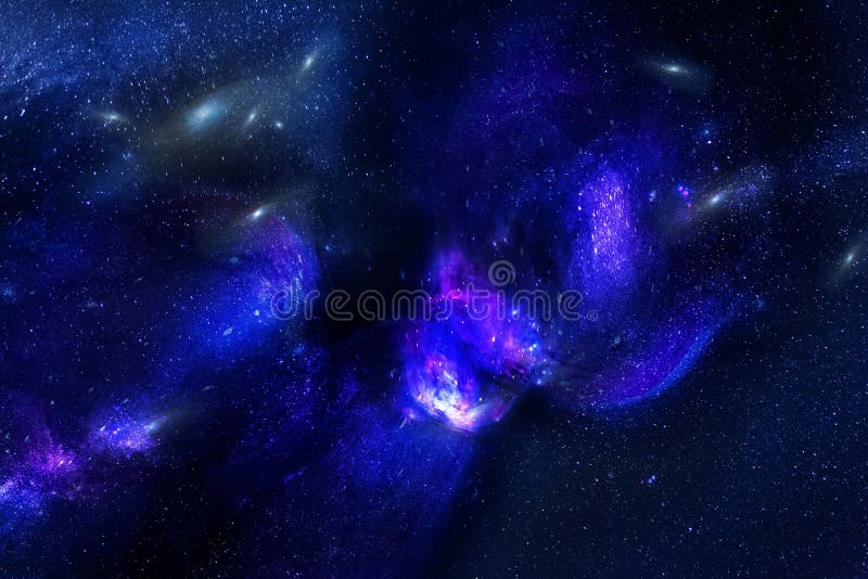 Starry Night Sky and Galaxy with Stars and Space Dust in the Universe ...