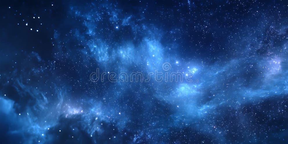 A Starry Night Sky with Glowing Blue Constellations for Celestial ...