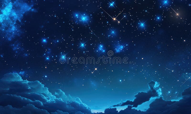 A Starry Night Sky with a Long Line of Stars Stock Photo - Image of ...