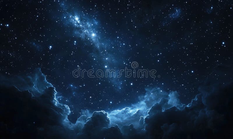 A Starry Night Sky with a Long Line of Stars Stock Image - Image of ...