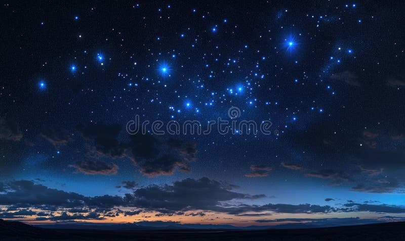A Starry Night Sky with a Long Line of Stars Stock Image - Image of ...