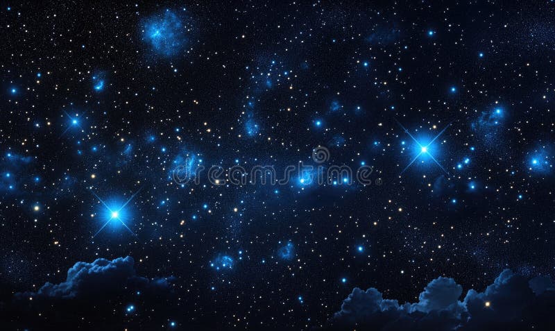 A Starry Night Sky with a Long Line of Stars Stock Photo - Image of ...