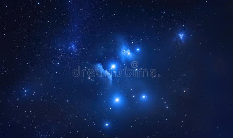 A Starry Night Sky with a Long Line of Stars Stock Illustration ...