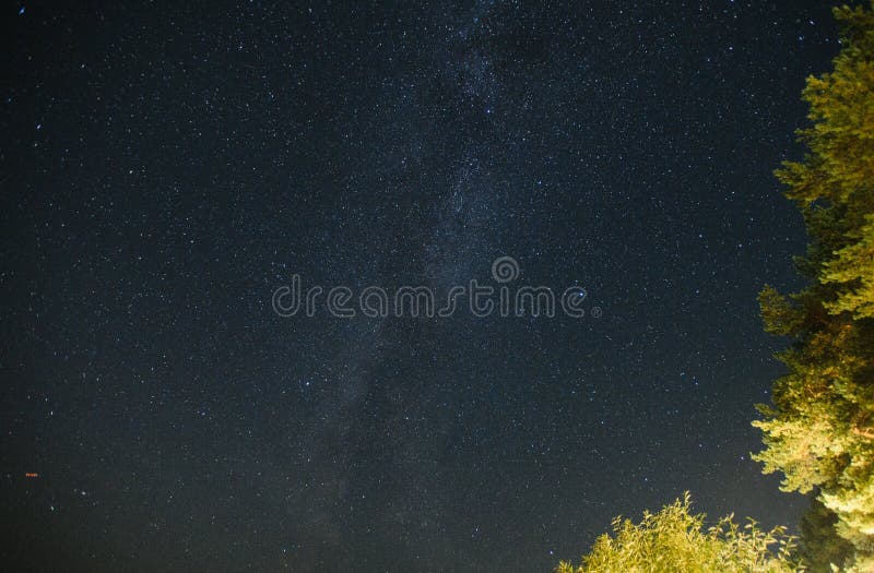 Starry night sky milky way stock photo. Image of milky - 167728154