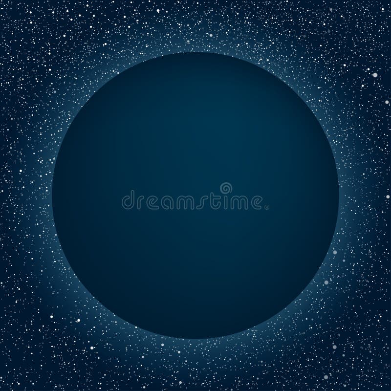 Starry Night Sky. Planet. Blue Circle. Stars. Stock Vector ...