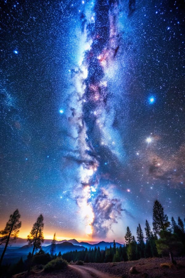 Starry Night Sky in Remote Areas with Clear Celestial View Stock ...