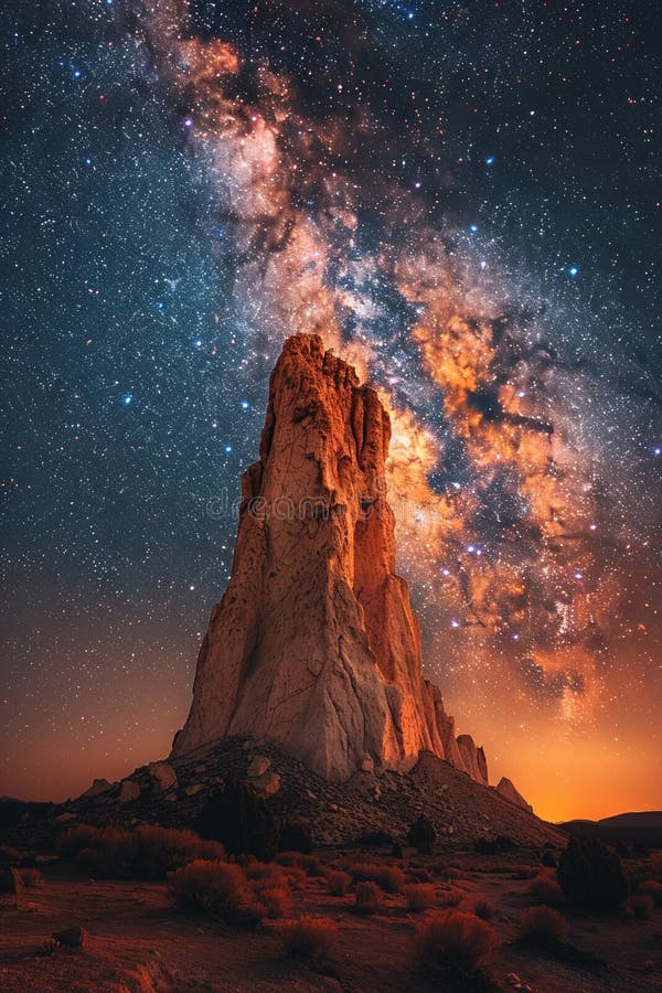 Starry Night Sky in Remote Location Stock Photo - Image of fascinate ...