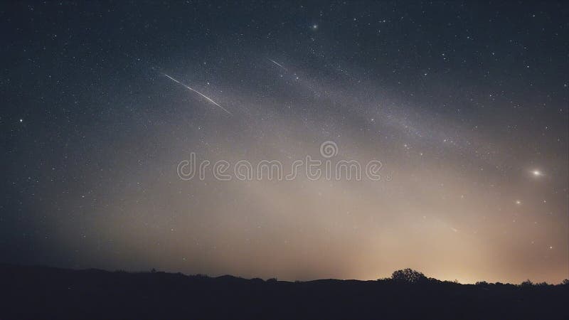 Starry Night Sky _A Space Sky with a Galaxy and Stars. the Image Shows ...