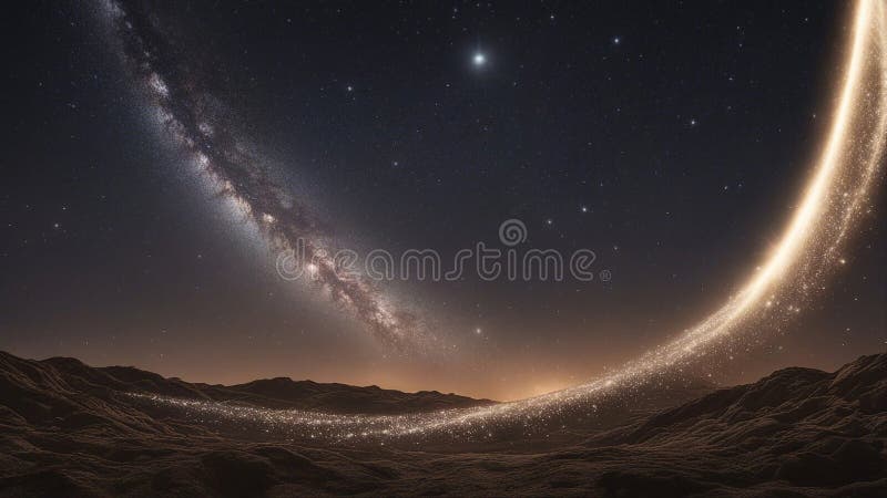 Starry Night Sky _A Space Sky with Stars, Lights, and a Galaxy. the ...