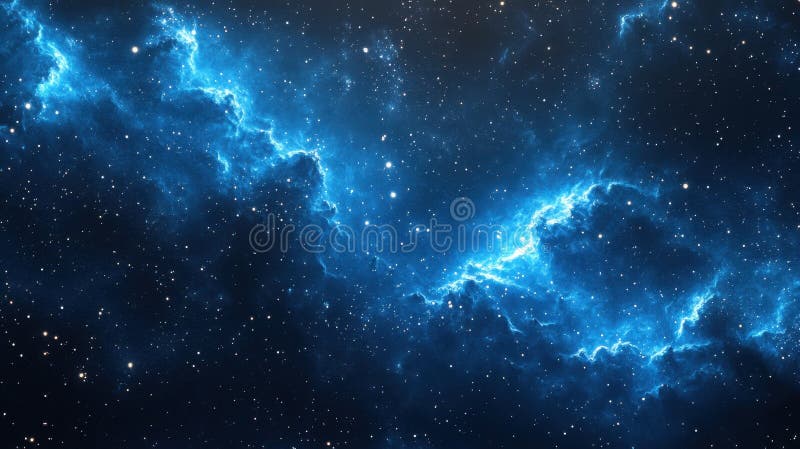 Starry Night Sky, a Stunning Blue Gradient Background Featuring a ...