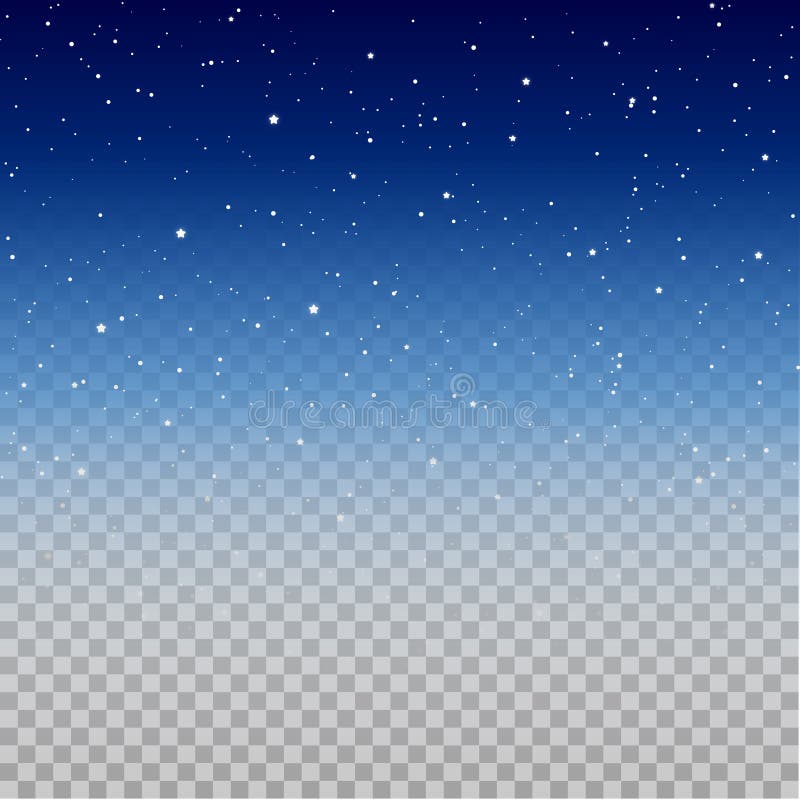 Starry Night Sky on Transparent Background - Vector Design Element ...