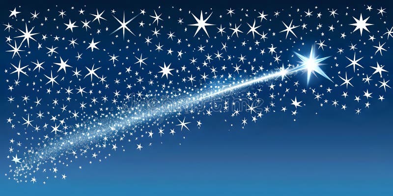 A Starry Night Sky with Twinkling Stars and a Shooting Star Stock ...