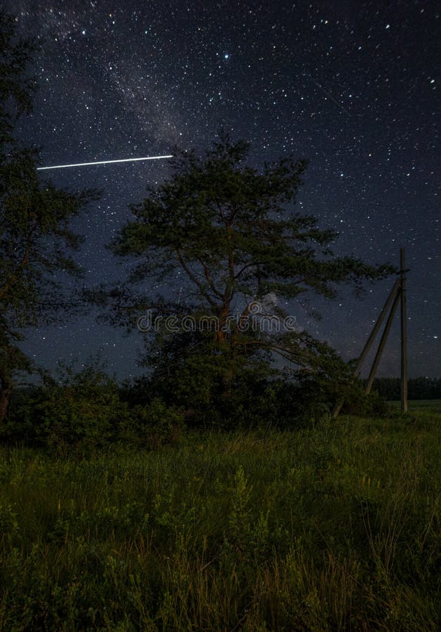 Starry Night Sky on a Warm Summer Night Stock Image - Image of summer ...