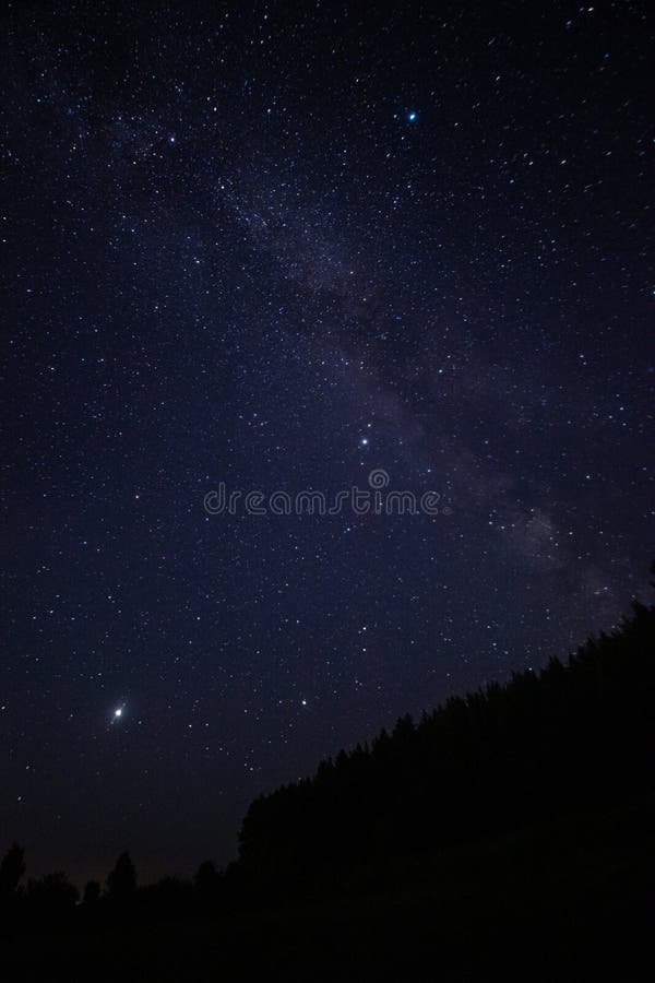 Starry Night Sky on a Warm Summer Night Stock Photo - Image of exposure ...
