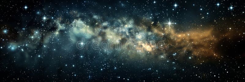 A Starry Night in Space, Abstract Si Fi Background. Stock Image - Image ...
