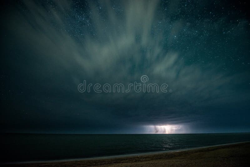Starry Sky in the Night Forest Stock Photo - Image of astronomy ...