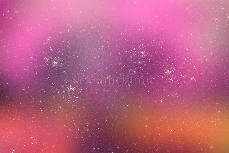 Starry Pink Universe Background with Bright Stars Stock Image - Image ...
