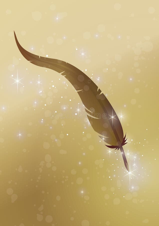 Starry quill 1 big stock vector. Illustration of shiny - 34838694