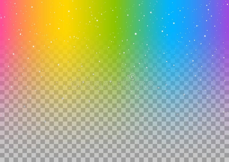 Starry Rainbow Border on Transparent Background - Vector Design Element ...