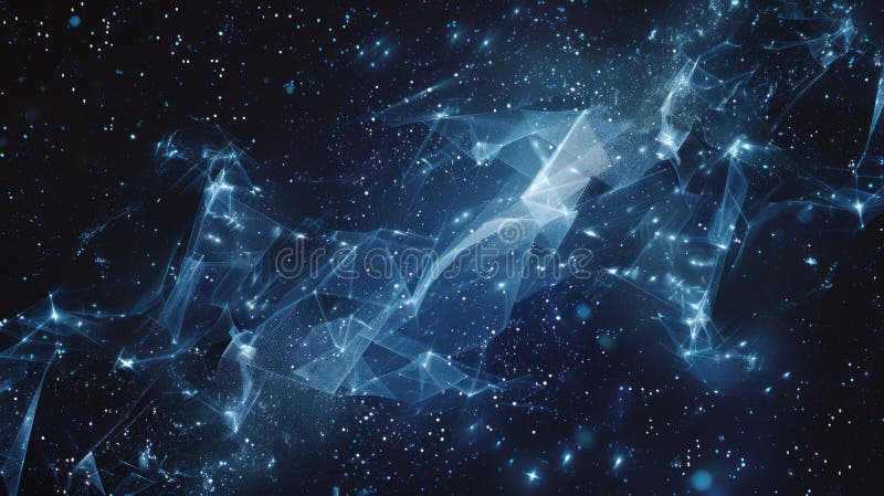Starry Sky Abstract of Network Connections Stock Photo - Image of ...