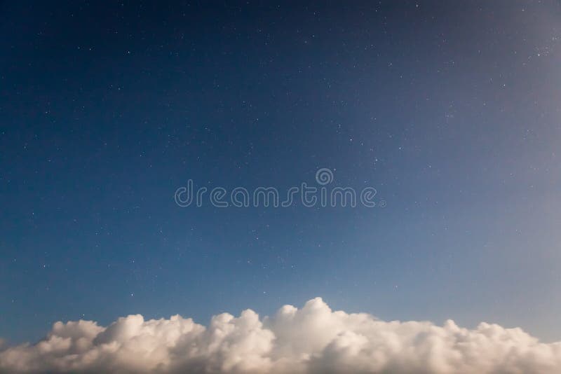 Starry Sky and Clouds at Bottom of Image Stock Photo - Image of moving ...