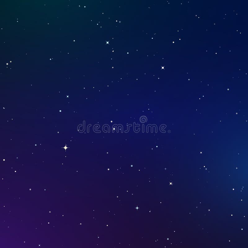Starry Sky. Dark Night Sky. Infinity Space with Shiny Stars. Mystery ...