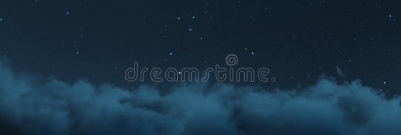 Starry Sky Covered by Bright Clouds at Night Stock Photo - Image of ...