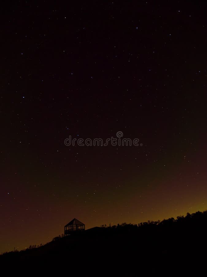 Starry sky on the hill stock image. Image of scenery - 40112967