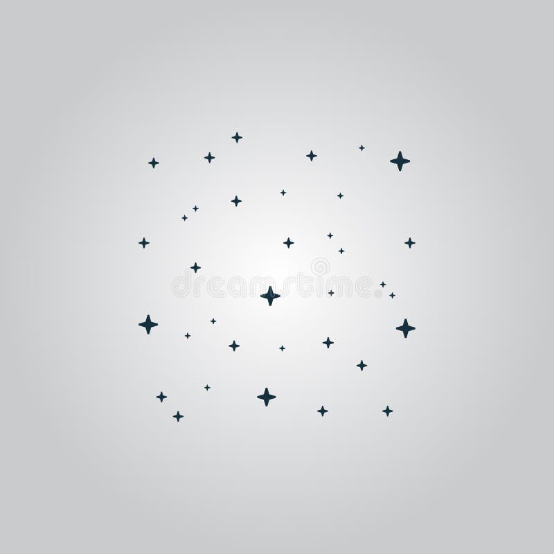 Starry sky icon stock vector. Illustration of element - 49490984