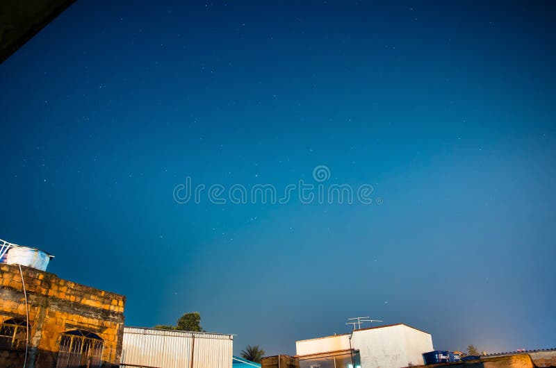 Starry Sky and Lights in Rio De Janeiro Stock Image - Image of ...